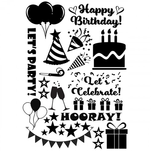Black Birthday Iron on Shapes | Fabric Craft | The Clever Baggers