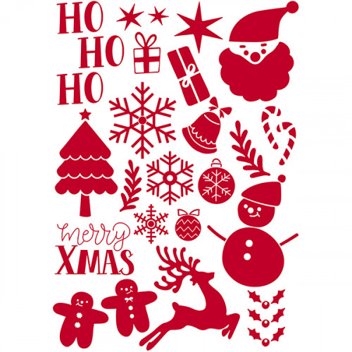 Red Christmas Iron on Shapes | Fabric Craft | The Clever Baggers