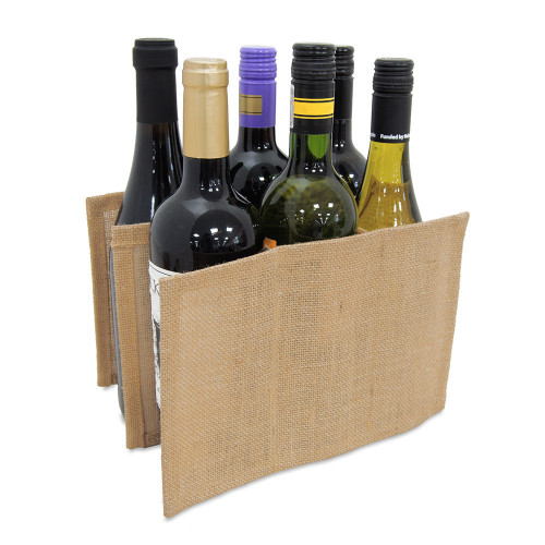 Starched Natural Jute Bottle Divider | Jute Tote Bags | The Clever Baggers