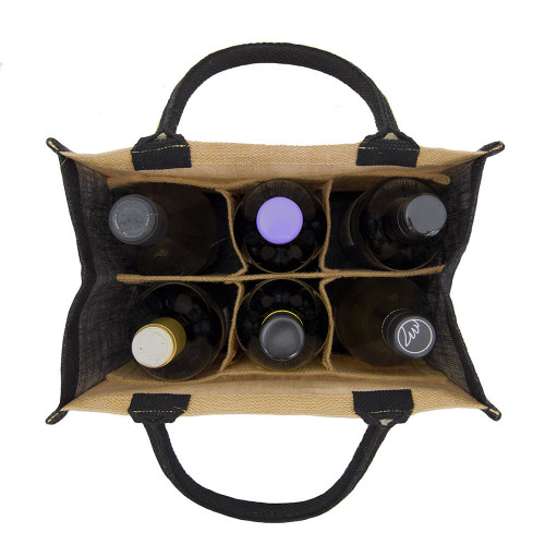 Starched Natural Jute Bottle Divider | Jute Tote Bags | The Clever Baggers