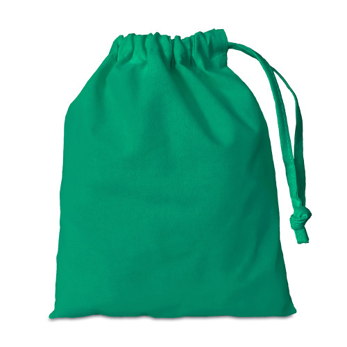 Green Cotton Drawstring Gift Bag 20x24cm | The Clever Baggers