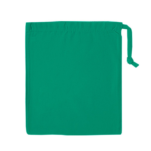 Green Cotton Drawstring Gift Bag 20x24cm | The Clever Baggers