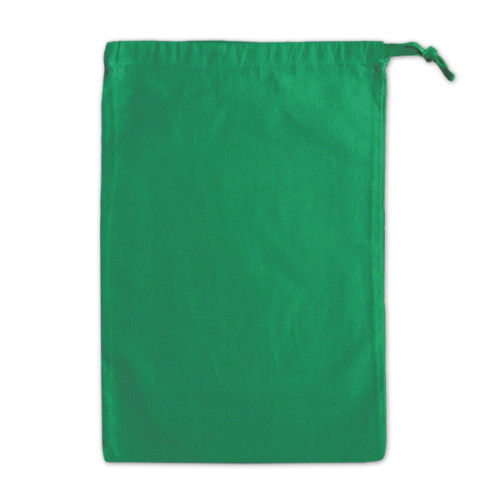 Green Cotton Drawstring Bag 25x35cm | Drawstring Gift Bags| The Clever ...