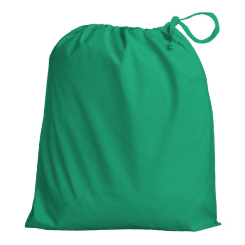 Green Cotton Drawstring Gift Bag 38x43cm | The Clever Baggers