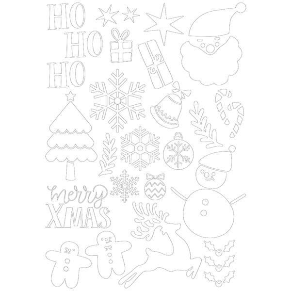 White Christmas Iron on Shapes | Fabric Craft | The Clever Baggers