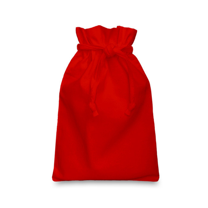 Red Cotton Drawstring Bag 20x28cm | Drawstring Gift Bags | The Clever ...