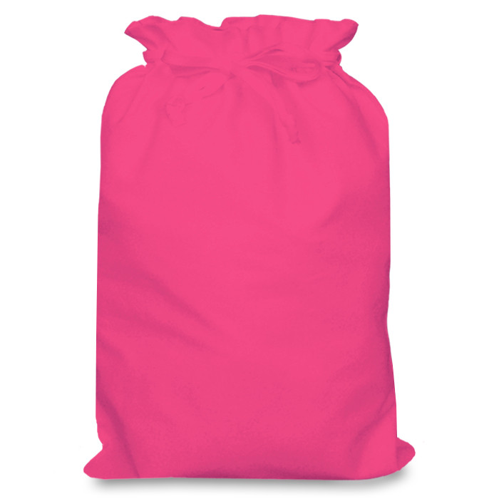 Raspberry Cotton Drawstring Bag 30x44cm | Drawstring Packaging Bags ...