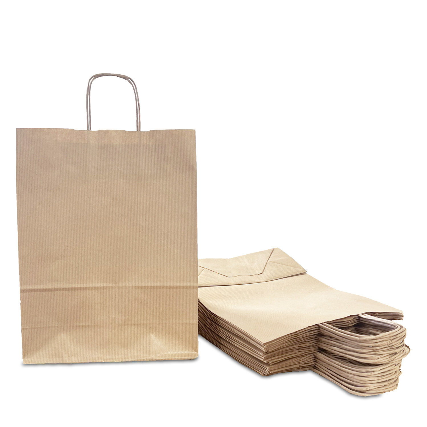 25 Premium Kraft Paper Bags 26x34x11cm | The Clever Baggers