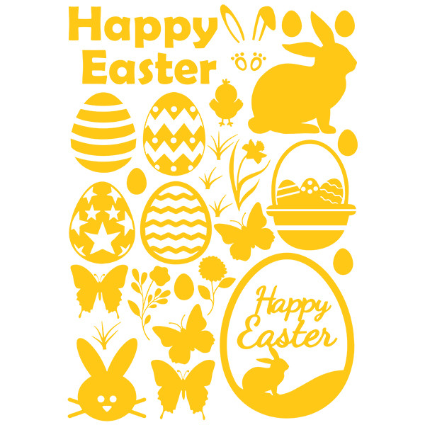Yellow Easter Iron on Shapes | Fabric Craft | The Clever Baggers