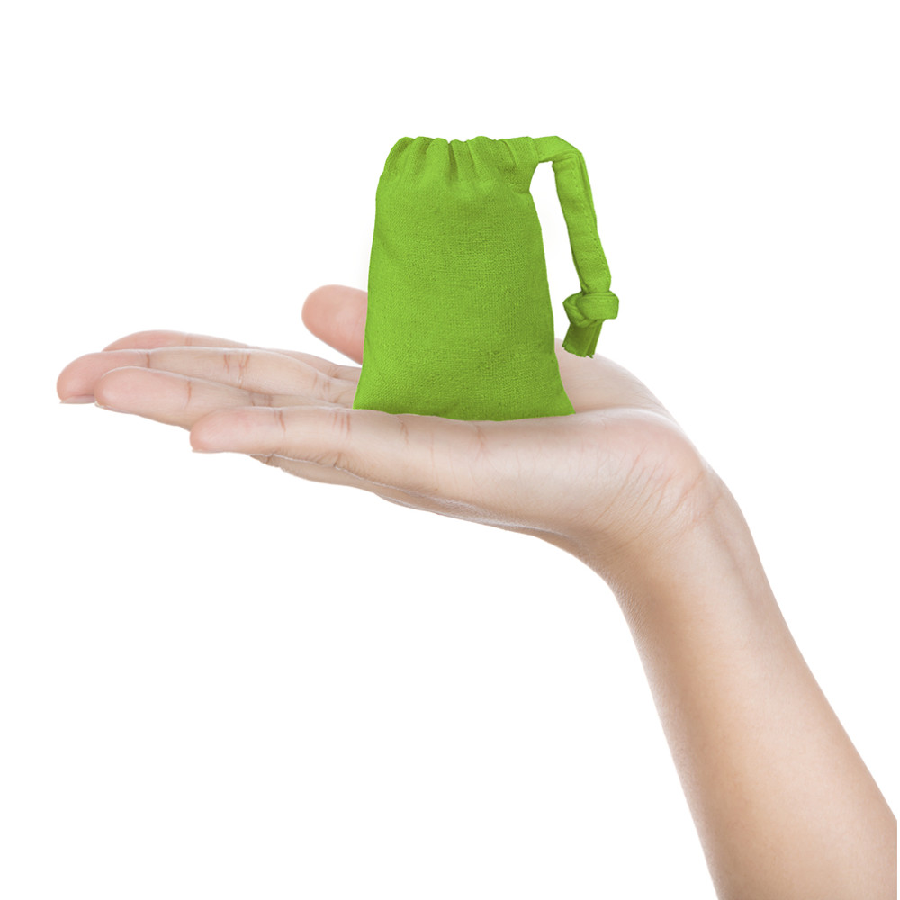 Bright Green Cotton Drawstring Bag 6x9cm | Mini Drawstring Gift Bags ...