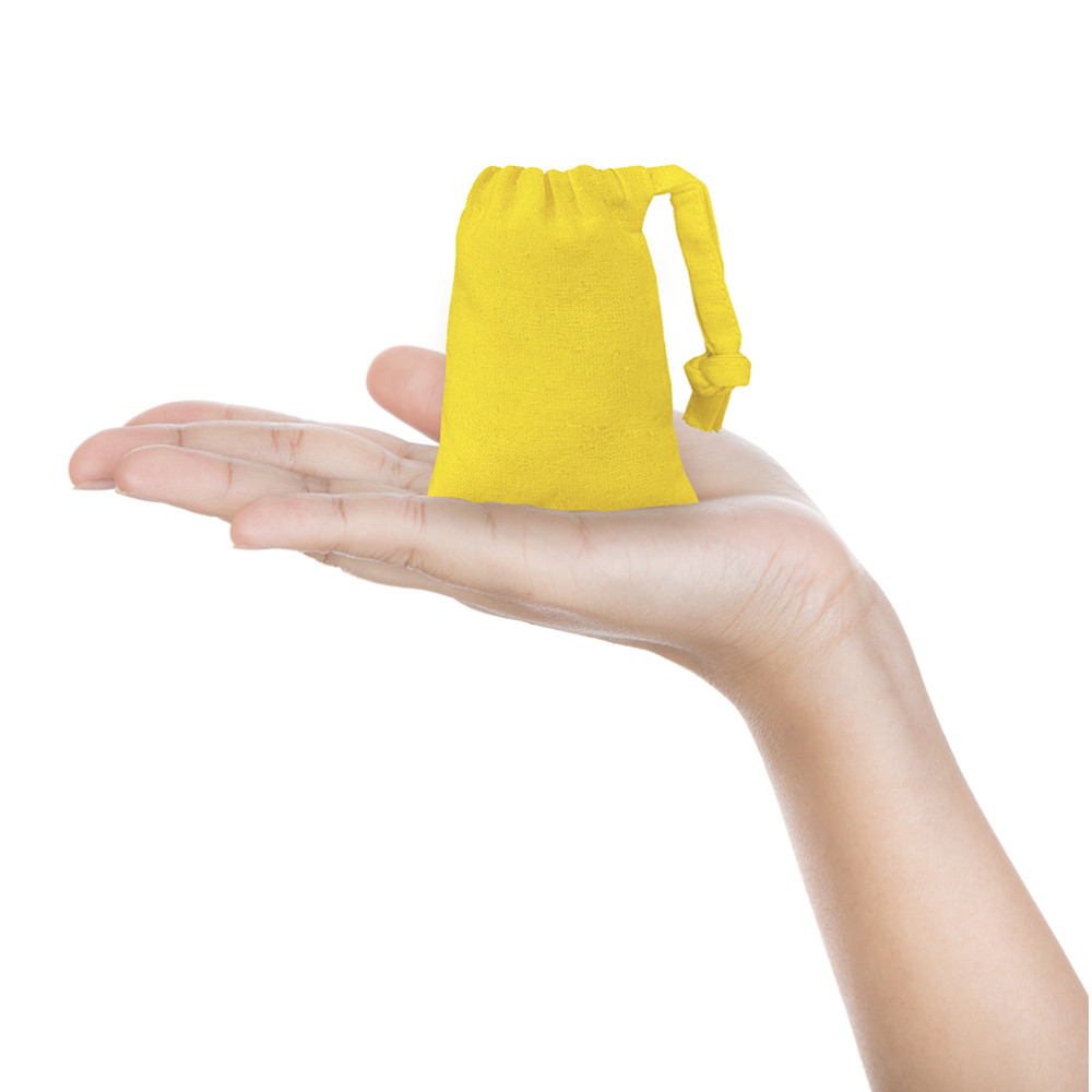 Yellow Cotton Drawstring Bag 6x9cm | Mini Drawstring Bags | The Clever ...