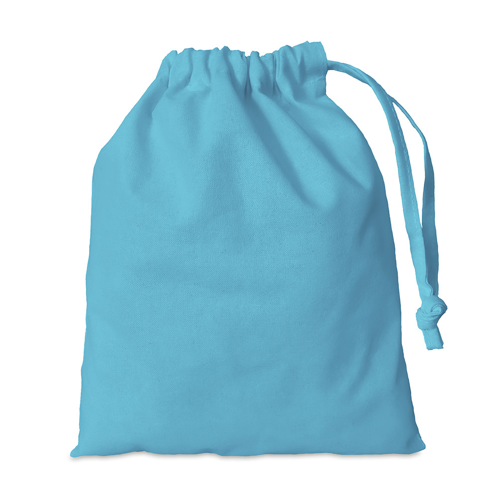 Light Blue Cotton Drawstring Bag 20x24cm | Drawstring Gift Bags | The ...