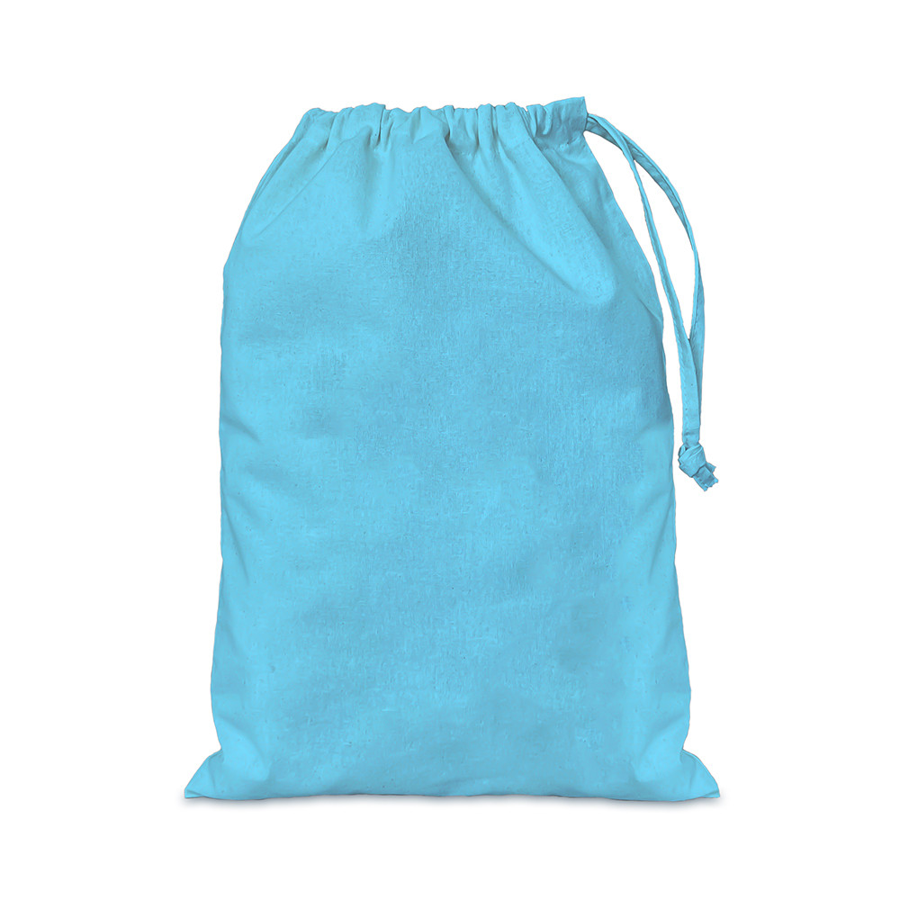 Light Blue Cotton Drawstring Bag 25x35cm | Drawstring Gift Bags | The ...
