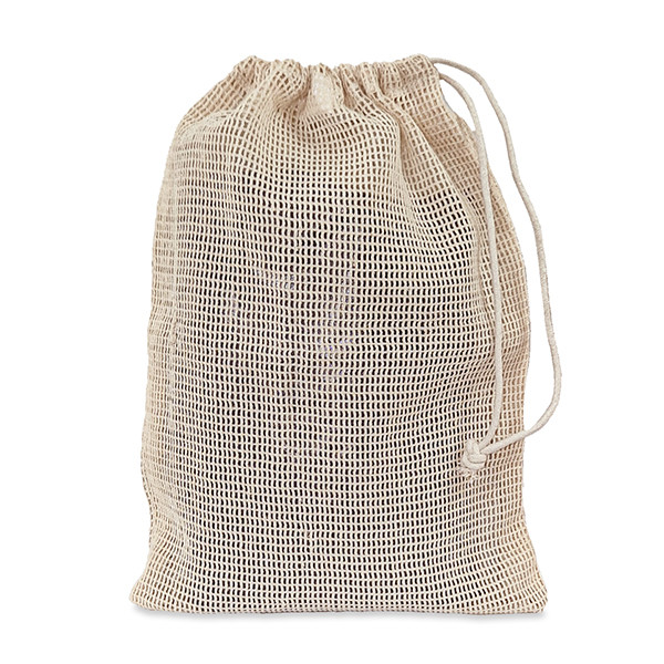 Mesh Cotton Drawstring Bag 25x35cm | Eco-Friendly Reuseable Storage ...