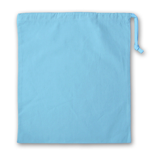 Light Blue Cotton Drawstring Bag 38x43cm | Drawstring Gift Bags | The ...